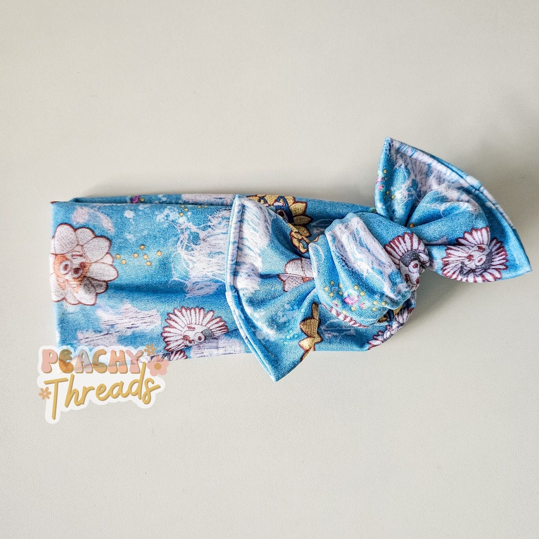 Denim Bluey Patches Tie on Headwrap - Etsy