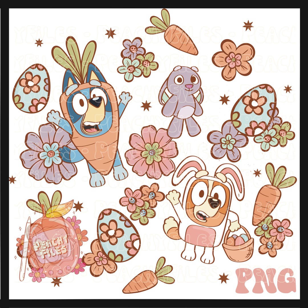 Blue Heeler Easter | Matching PNG - Etsy
