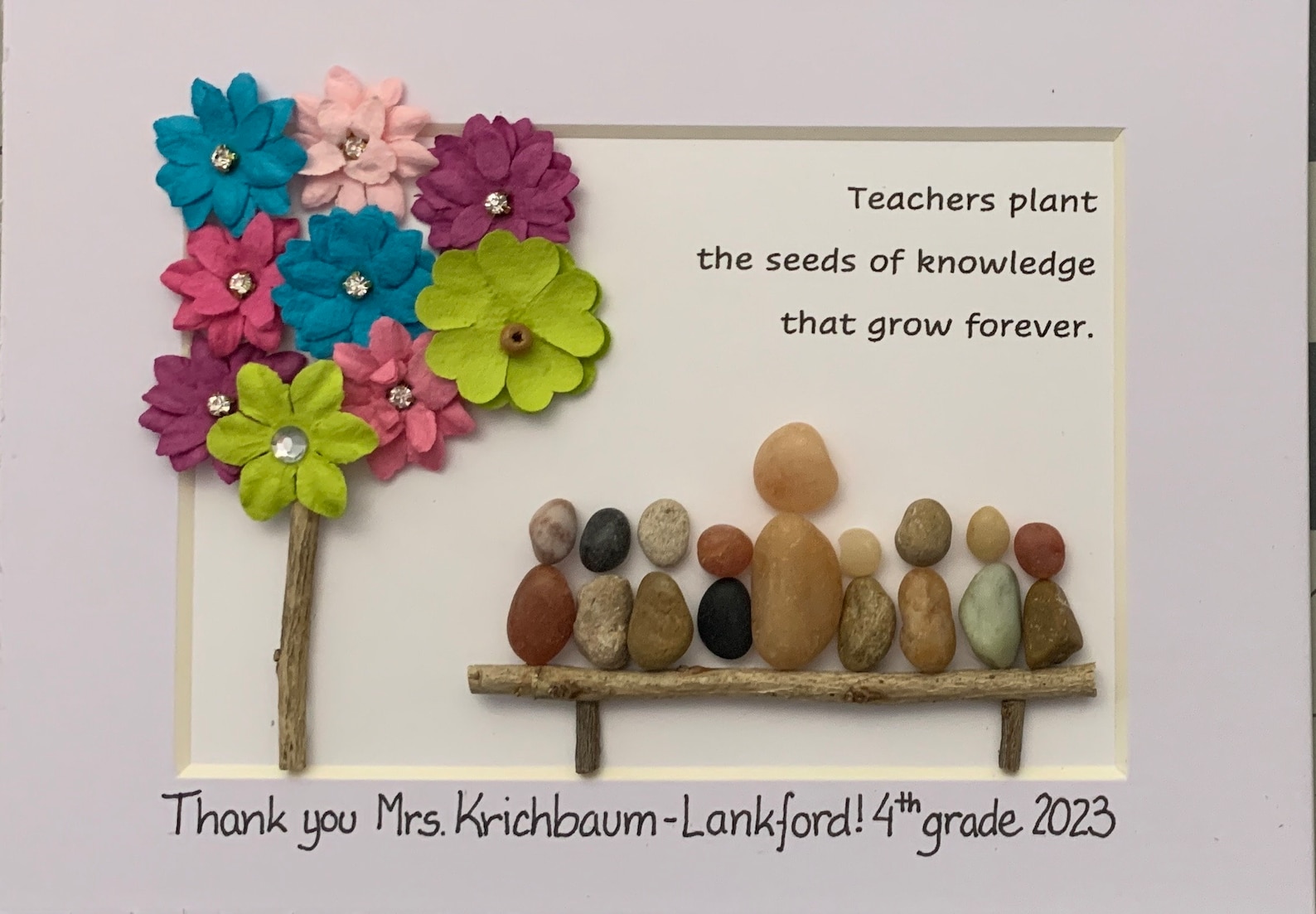 Personalized Teacher Pebble Art - School Staff Appreciation Gift - Etsy