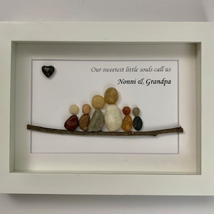 Personalized Grandparent Pebble Art: Grandchildren Gift - Etsy