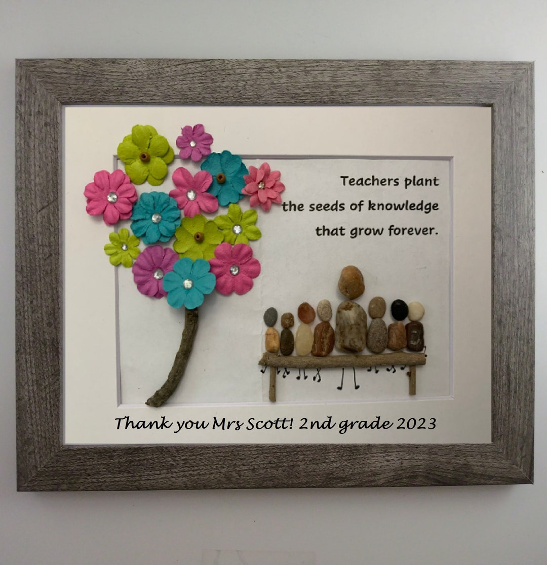 Personalized Teacher Pebble Art - School Staff Appreciation Gift - Etsy