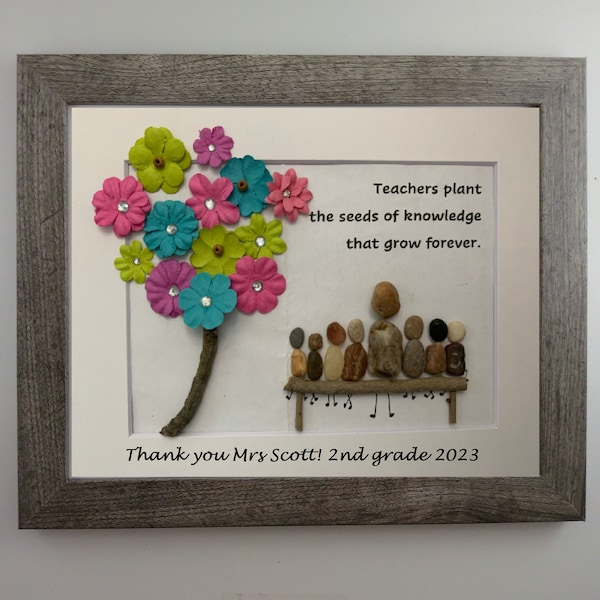 Teacher Pebble Art - Etsy
