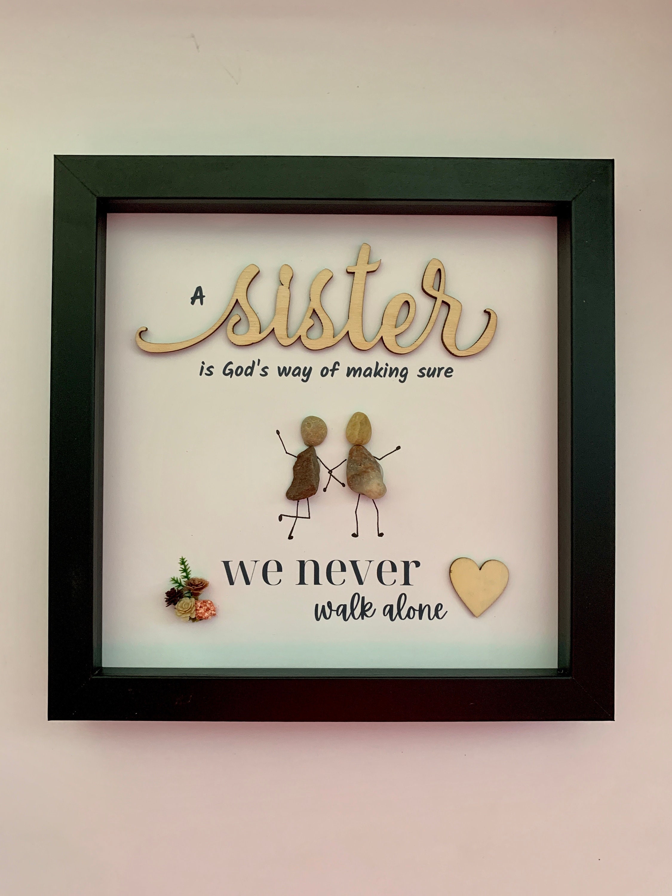 Sisters Pebble Art, Personalized Rock Art Gift for Sister, God’s Way ...