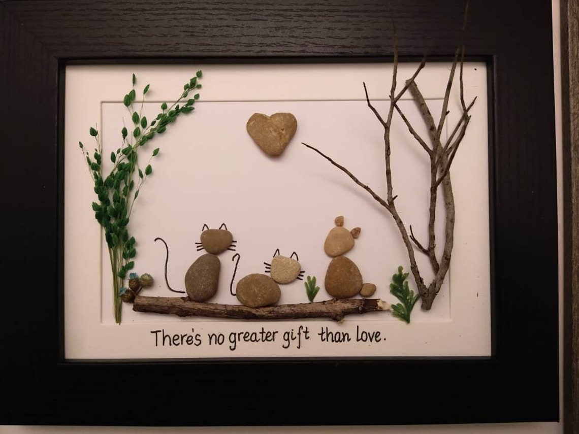 Pet Pebble Art Cats and Dogs Pebble Art - Etsy