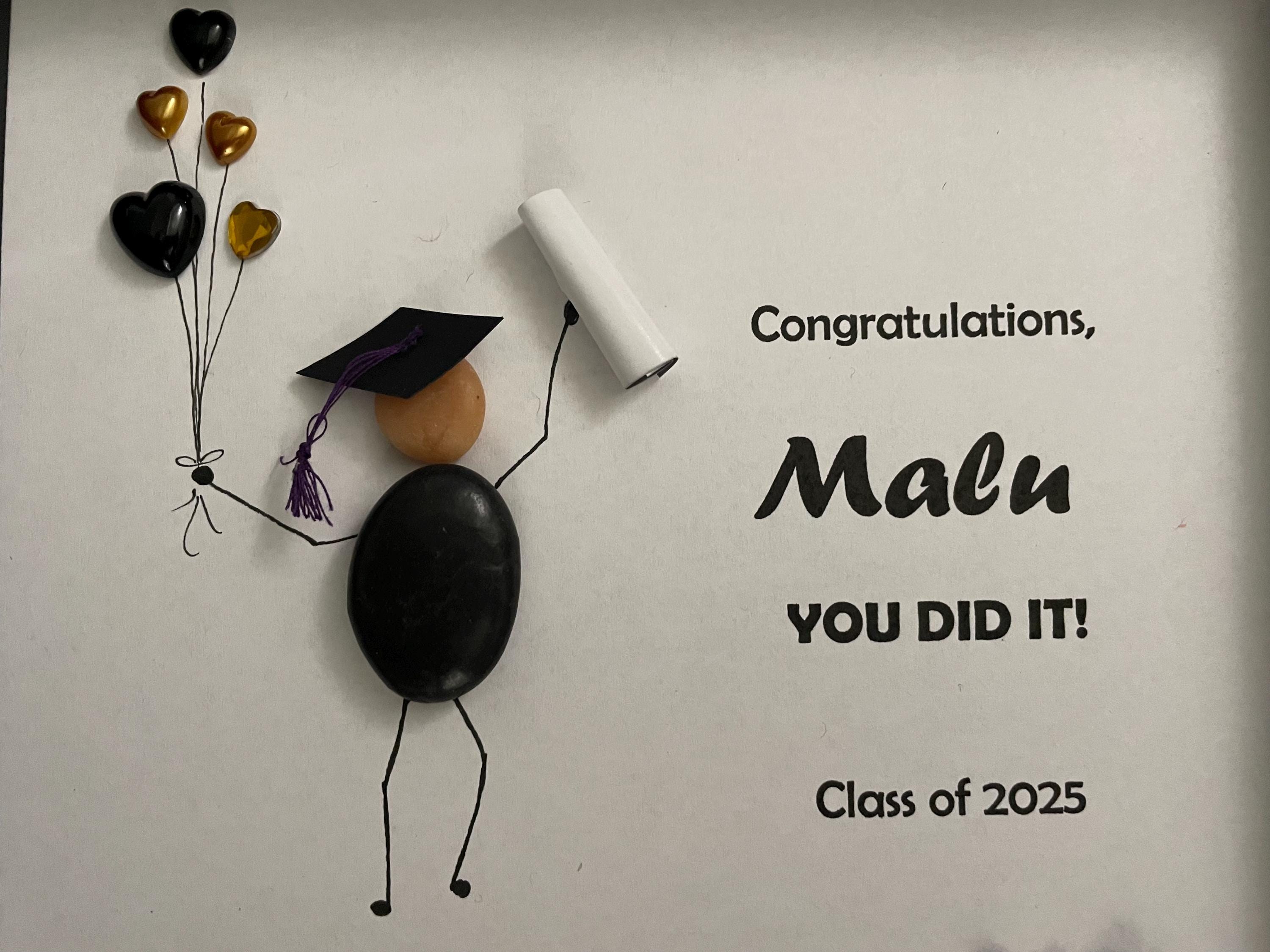 Personalized Graduation Pebble Art: School Colors Gift - Etsy