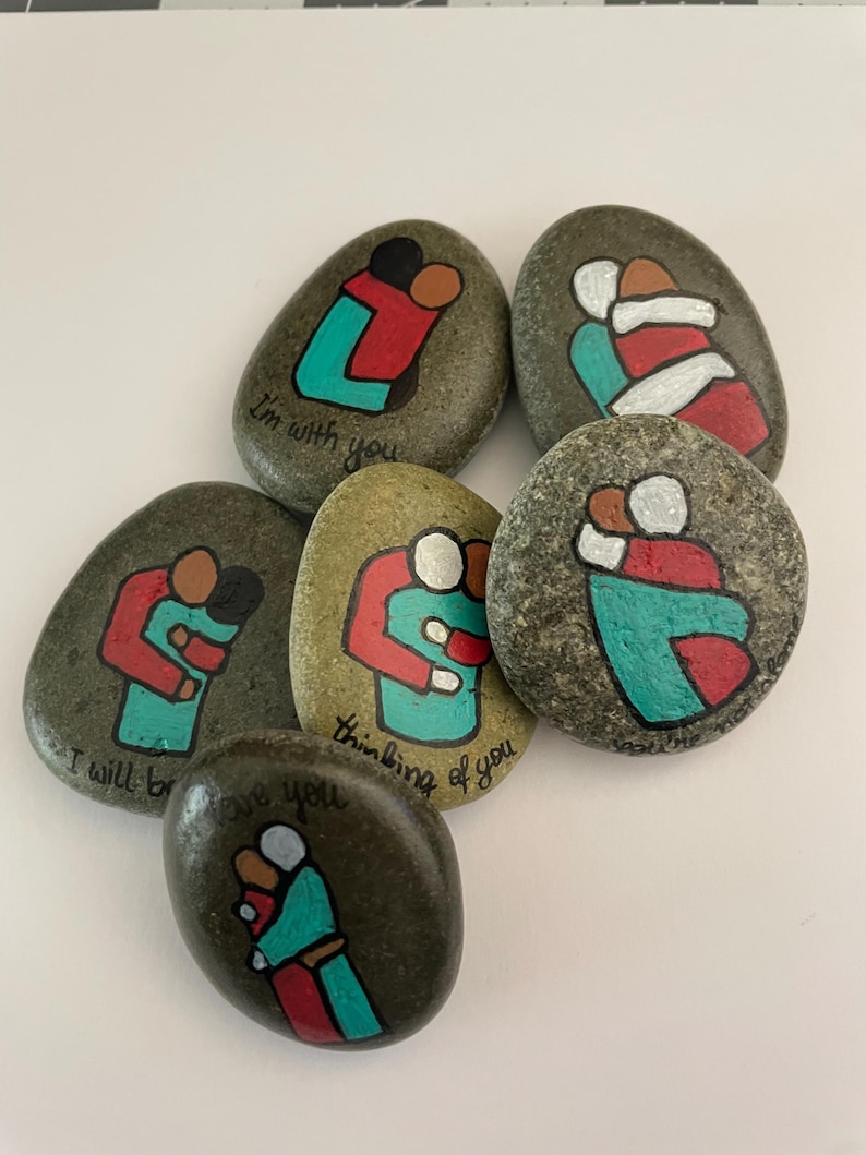 Personalized Pocket Hug Painted Rock: Keepsake Sympathy Gift - Etsy