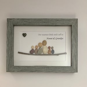 Personalized Grandparent Pebble Art: Grandchildren Gift - Etsy