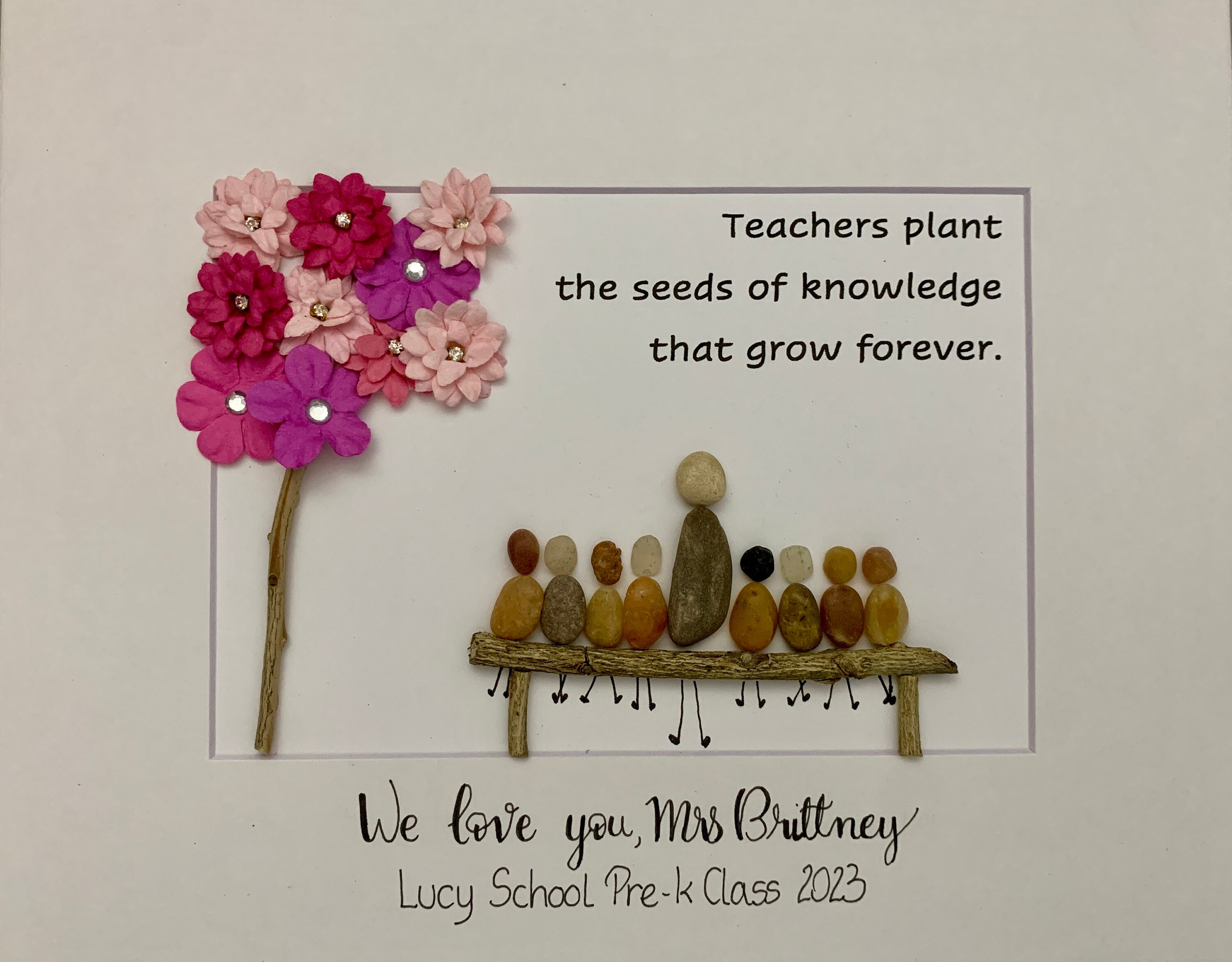 Personalized Teacher Pebble Art - School Staff Appreciation Gift - Etsy