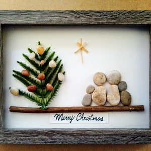 Family Holiday Pebble Art, Christmas Family Pebble Art, Personalized ...