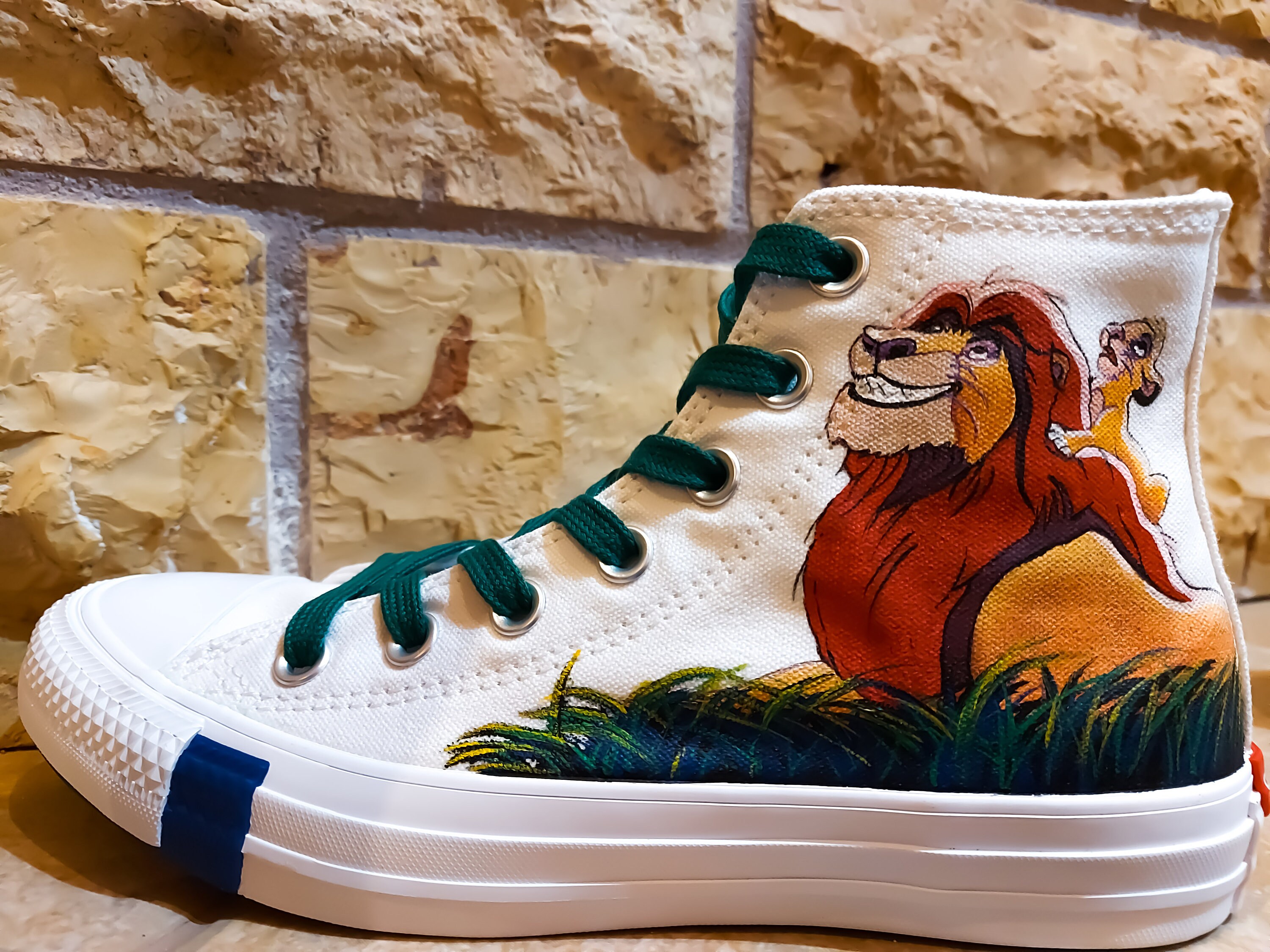Custom /handpainted Lion King Converse-all Star Shoes/ Simba & Mufasa ...