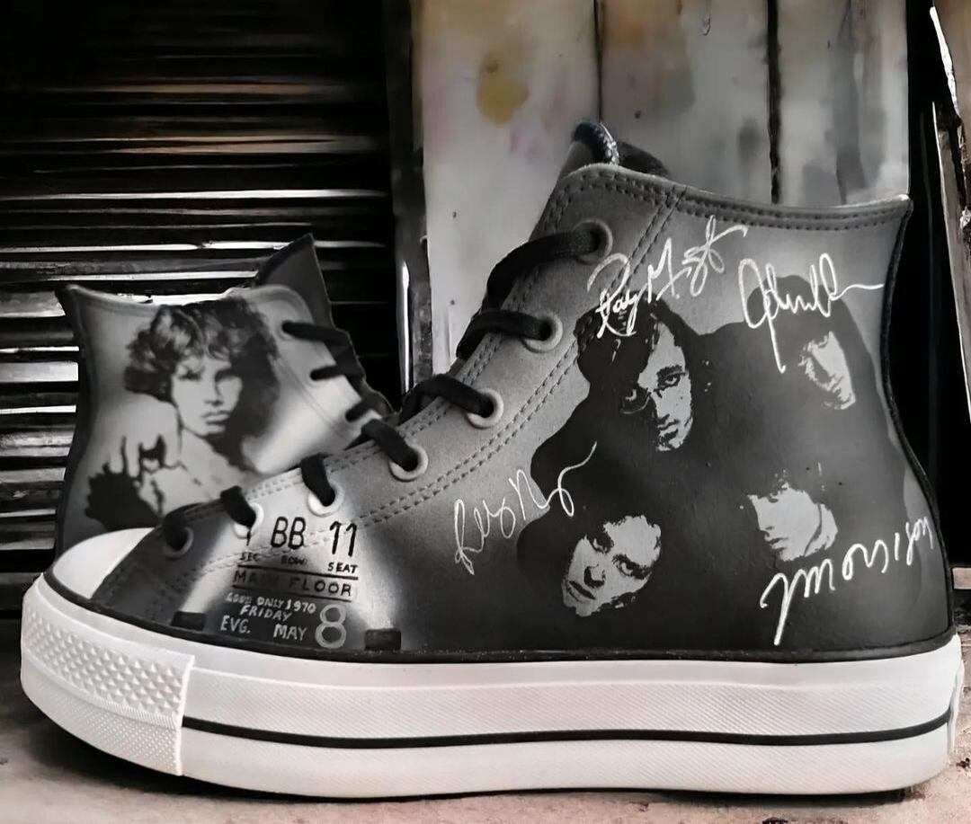Handpainted/airbrushed the Doors & Jim Morrison Themed, Leather ...
