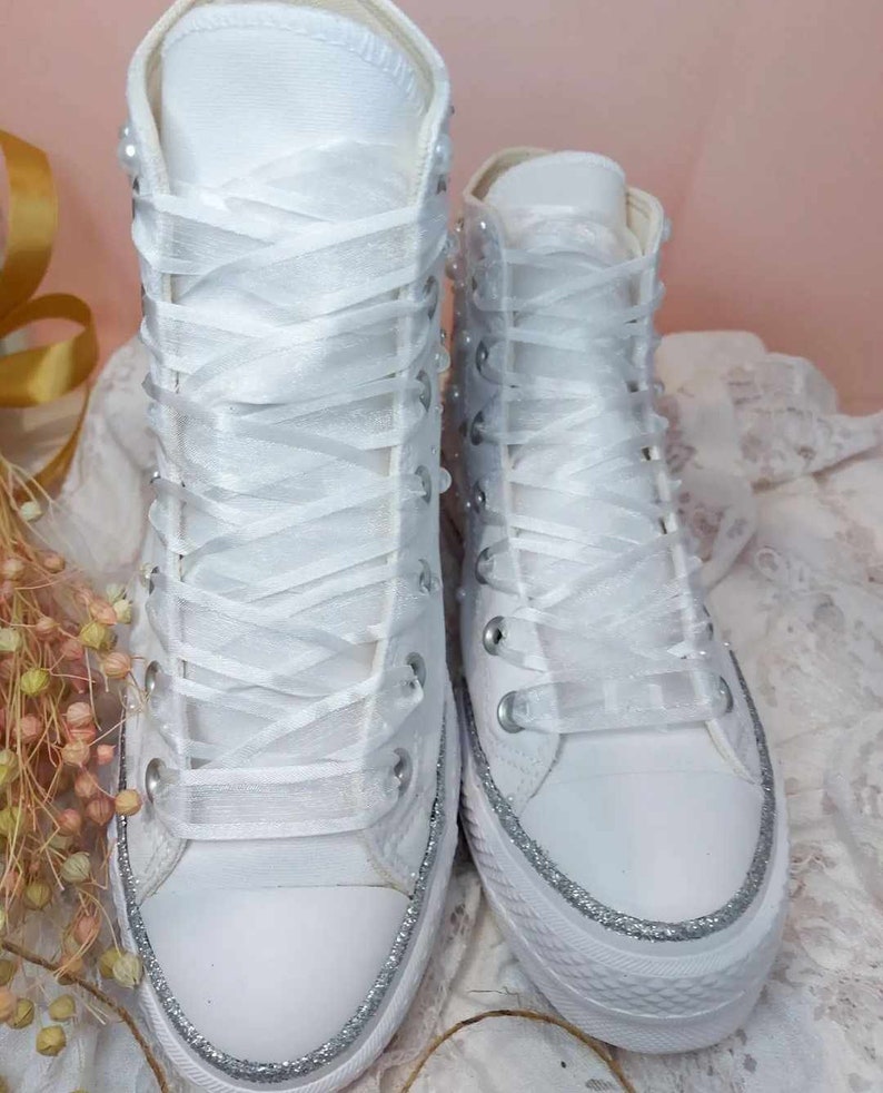 Custom Wedding Bride's All Star-converse.decorated With AAA Quality ...