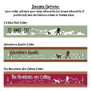 Custom Biothane Collar- Mountain Design - Double-layered 3/4", 1" & 1.5 ...