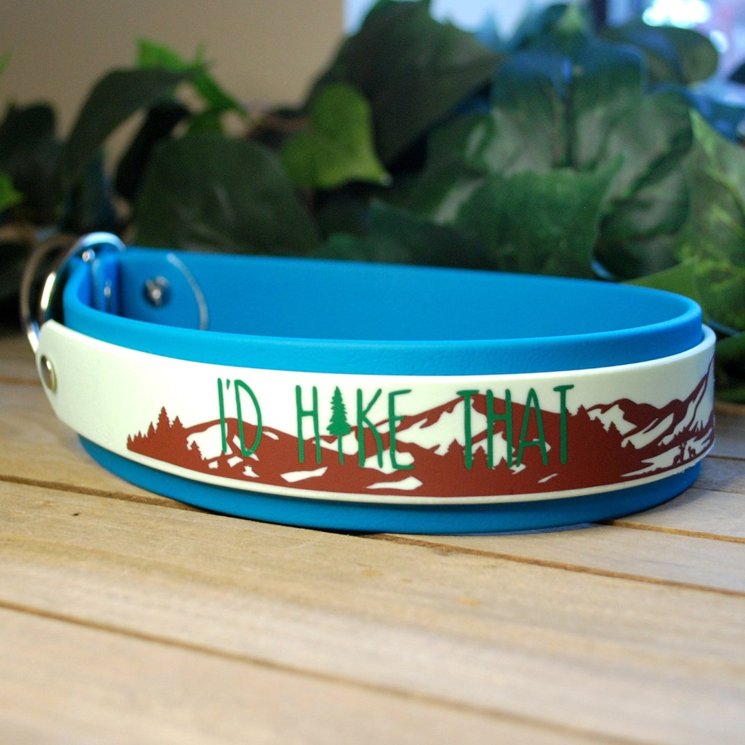 Double Layer 1.5 Inch Biothane Slip Collar Mountain Design - Etsy
