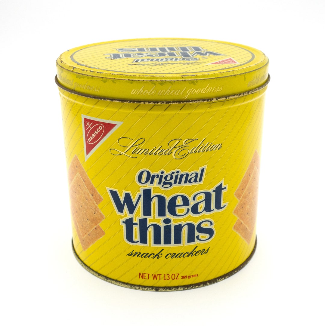Vtg 1980s Wheat Thins Collectible Round Tin With Lid 6 X 6 X 6 Limited ...