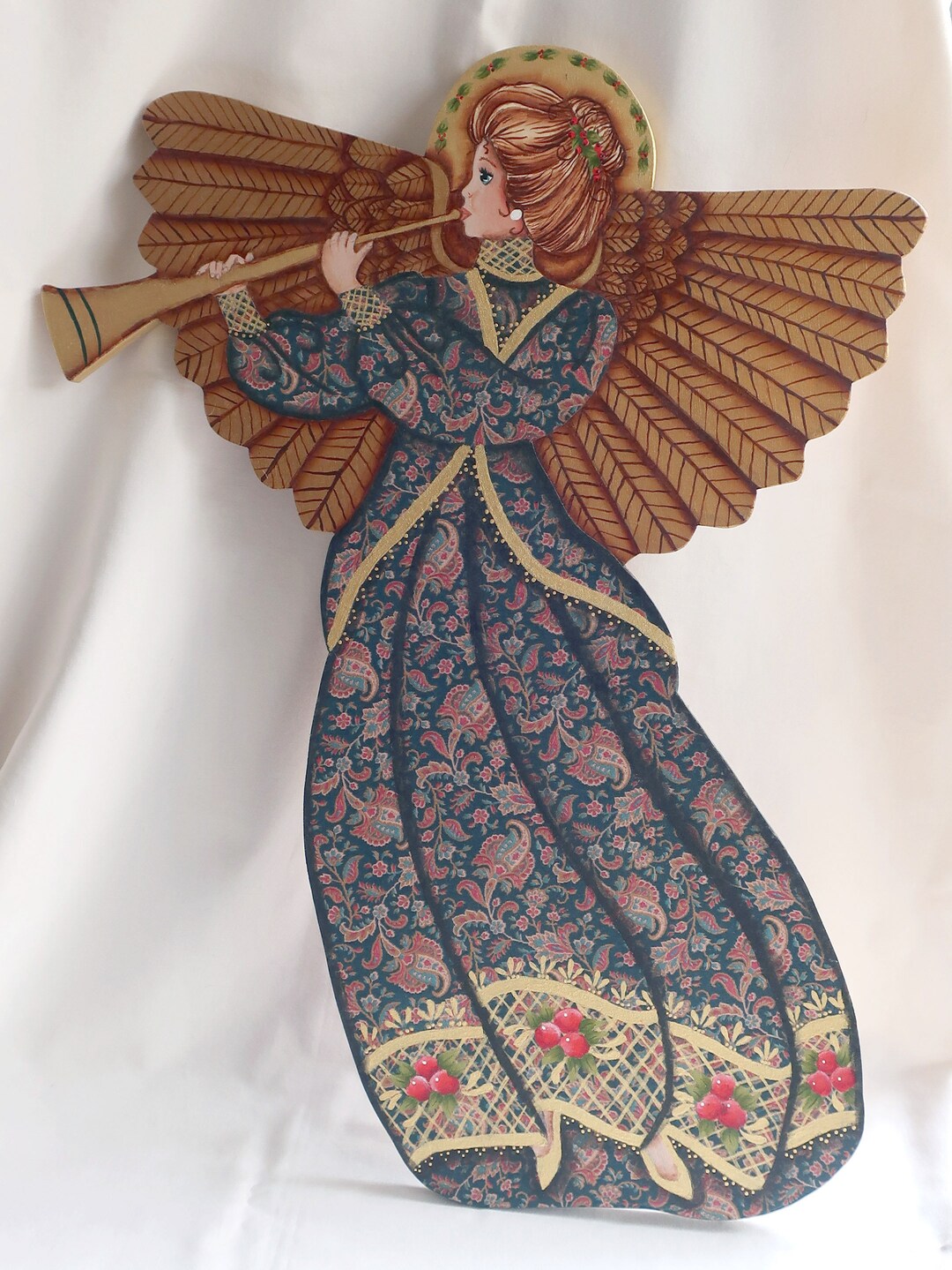 Handpainted Angel Wall Hanging on Wood - Etsy
