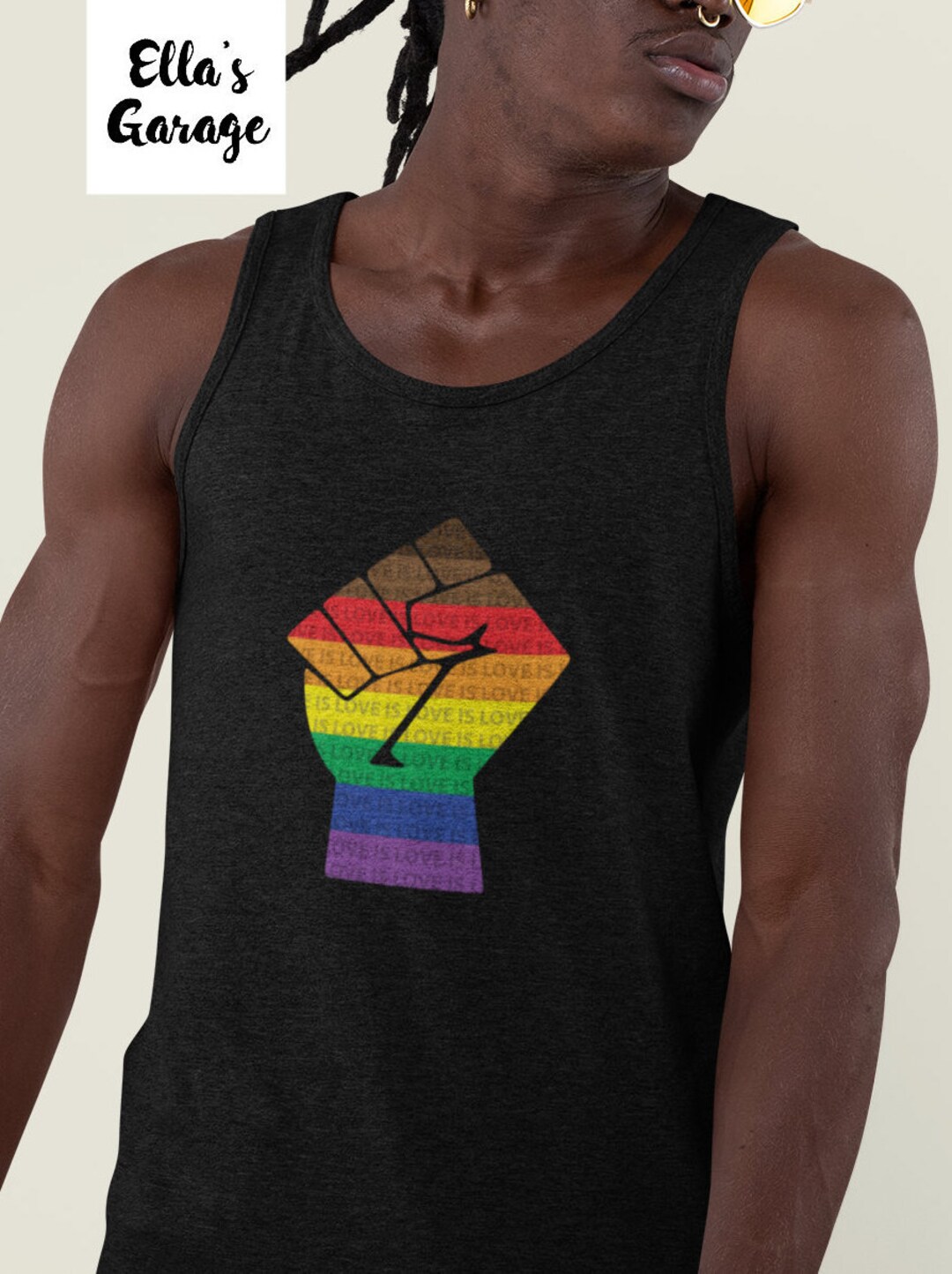 Black Pride Top Love is Love LGBTQ Tank LGBT Pride Top Gay Pride Tank ...