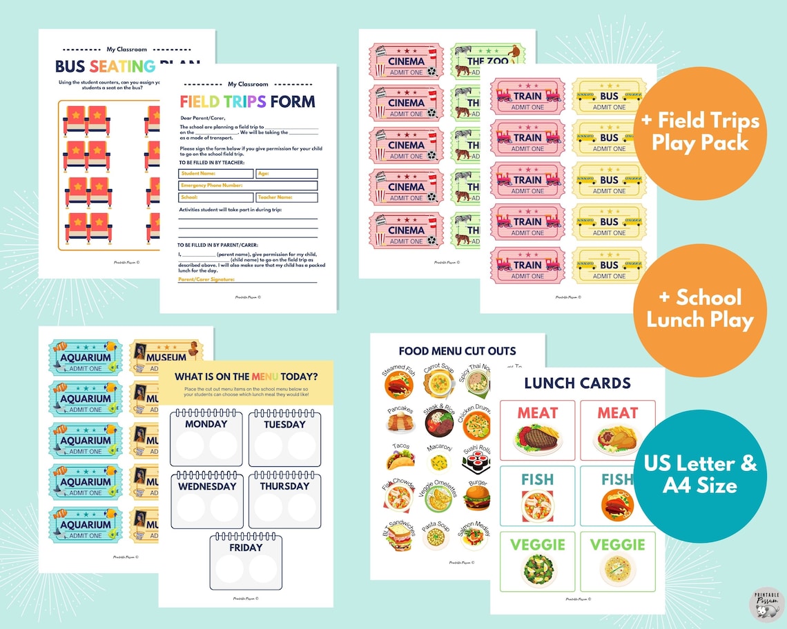 Pretend Play Teacher/school Printable Kit School Play - Etsy UK