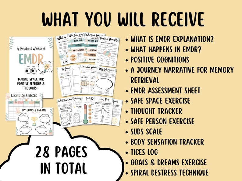 EMDR Workbook for Kids Therapy Worksheets EMDR Resources - Etsy UK