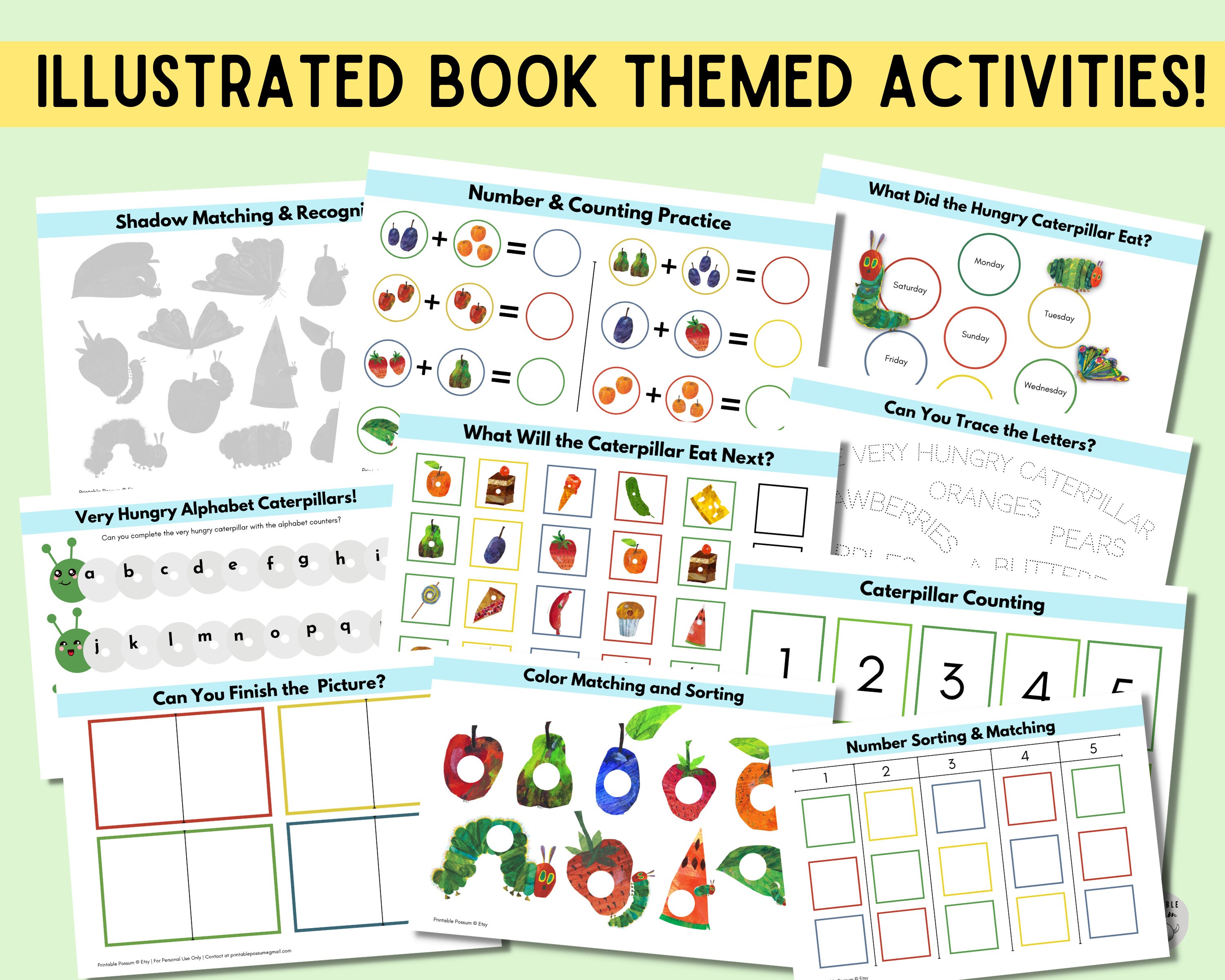 Busy Book Bundle, the Very Hungry Caterpillar Busy Book, Toddler Busy ...