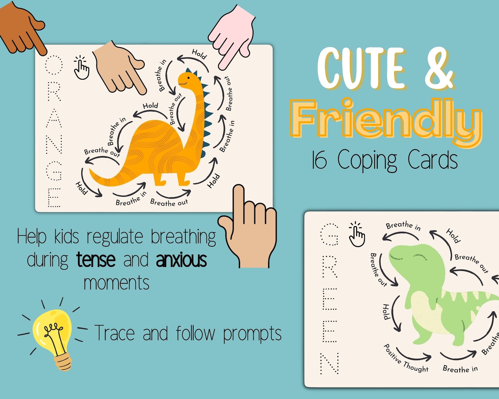 Dinosaur Mindfulness Breathing Exercises for Kids, Anxiety Relief ...