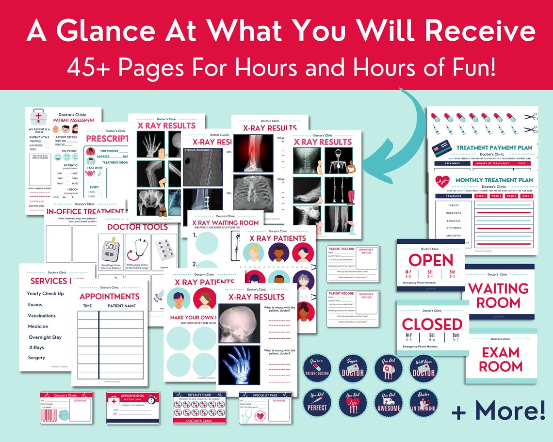 Pretend Play Doctor Printables Doctor Dramatic Play Set - Etsy