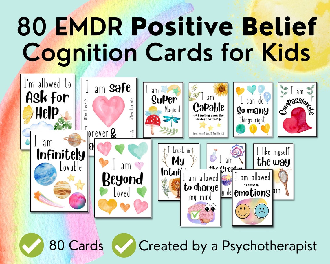 EMDR Cognition Cards for Kids Positive Belief Cards EMDR - Etsy