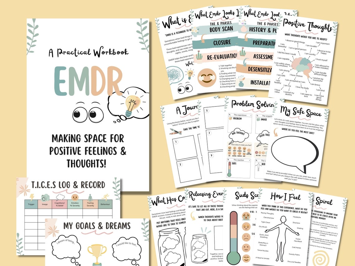 EMDR Workbook for Kids Therapy Worksheets EMDR Resources - Etsy