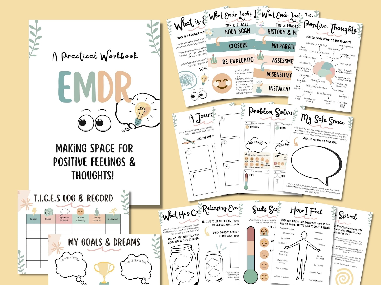 EMDR Workbook for Kids, Therapy Worksheets, EMDR Resources, EMDR ...