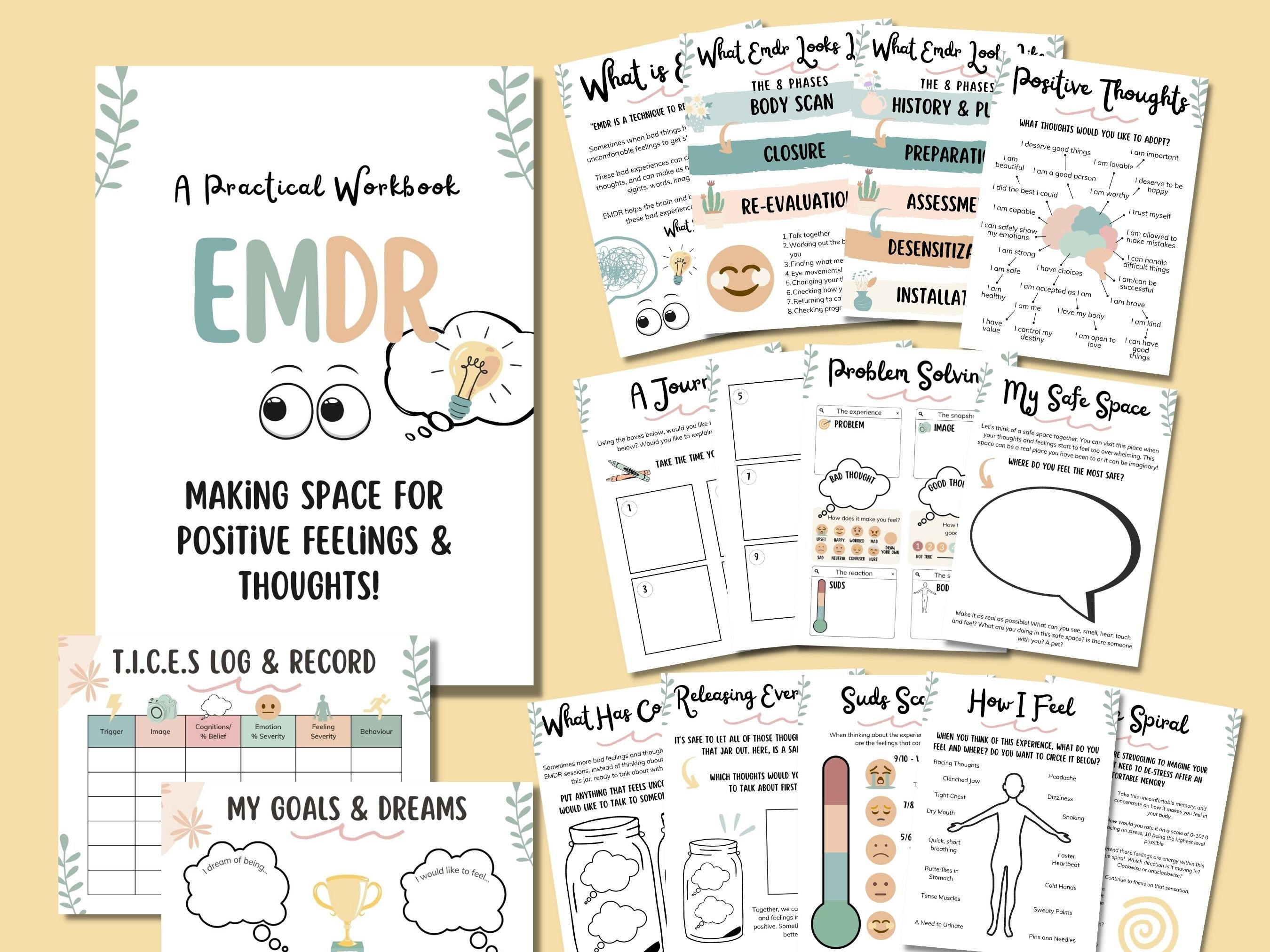 EMDR Workbook for Kids, Therapy Worksheets, EMDR Resources, EMDR ...