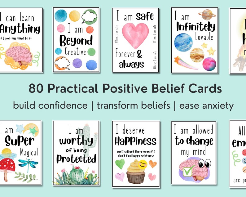 EMDR Cognition Cards for Kids Positive Belief Cards EMDR - Etsy