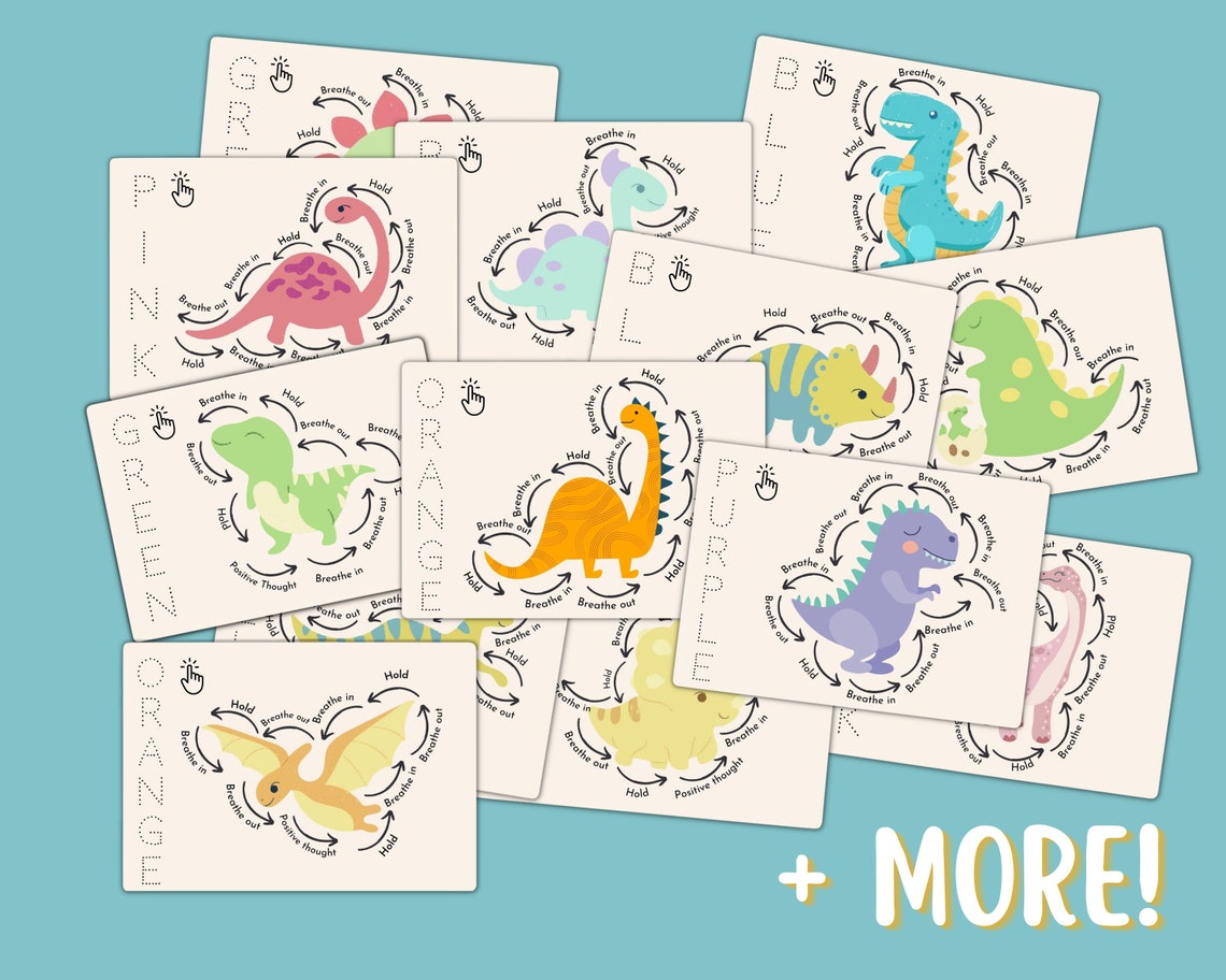 Dinosaur Mindfulness Breathing Exercises for Kids, Anxiety Relief ...