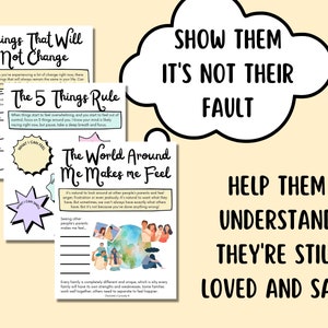 Divorce Worksheets for Kids, Separation Journal, Divorce Workbook ...