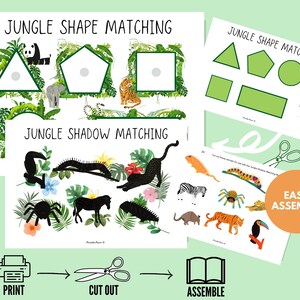 Jungle Animal Busy Book, Busy Book Printable, Printable Busy Book ...