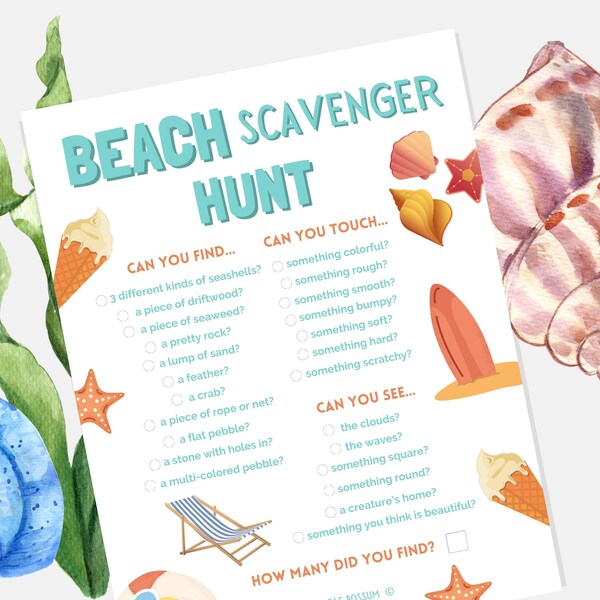 Beach Scavenger Hunt - Etsy