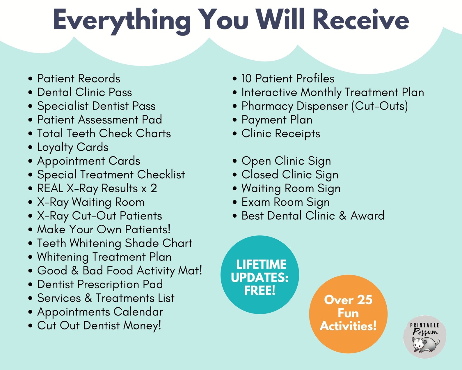 Dentist Pretend Play Set Dental Clinic Play Homeschool - Etsy