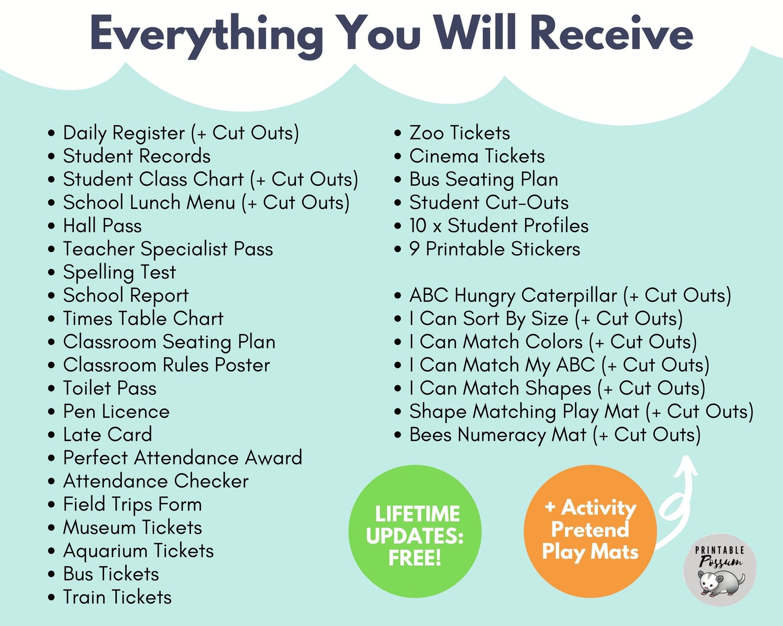 Pretend Play Teacher/school Printable Kit, School Play, Dramatic Play ...