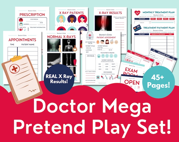 Doctor Forms Printable - Kids Pretend Play Doctor - Dramatic Play ...