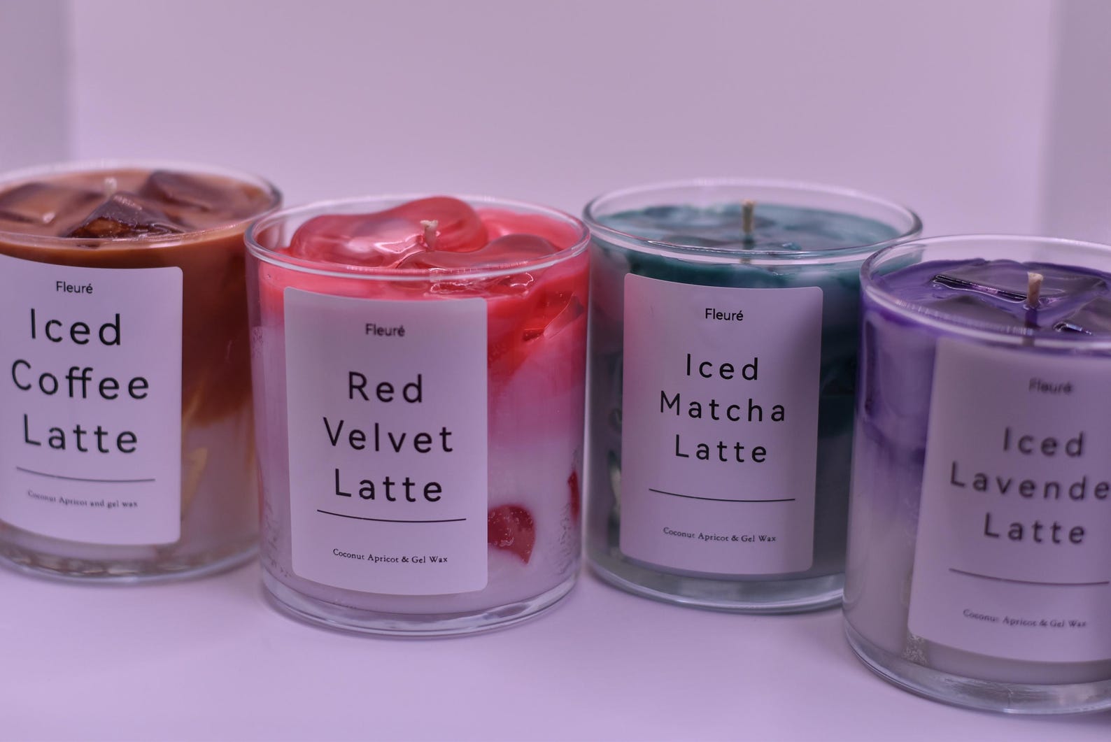 Iced Latte Candle: Realistic Gel Ice Cubes - Coconut Apricot Wax Blend ...