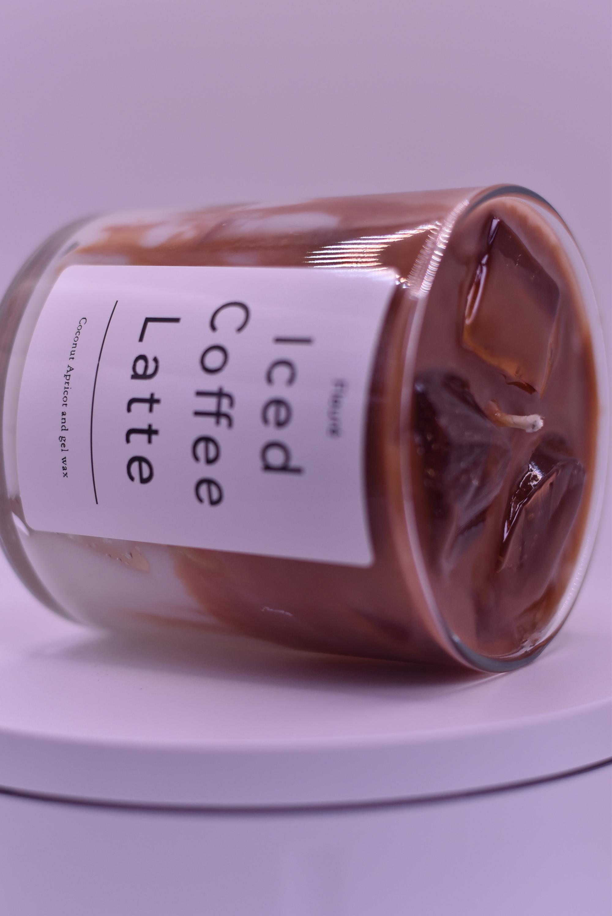 Iced Latte Candle: Realistic Gel Ice Cubes - Coconut Apricot Wax Blend ...