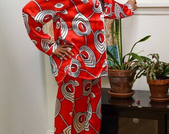 African Print Robe | Etsy