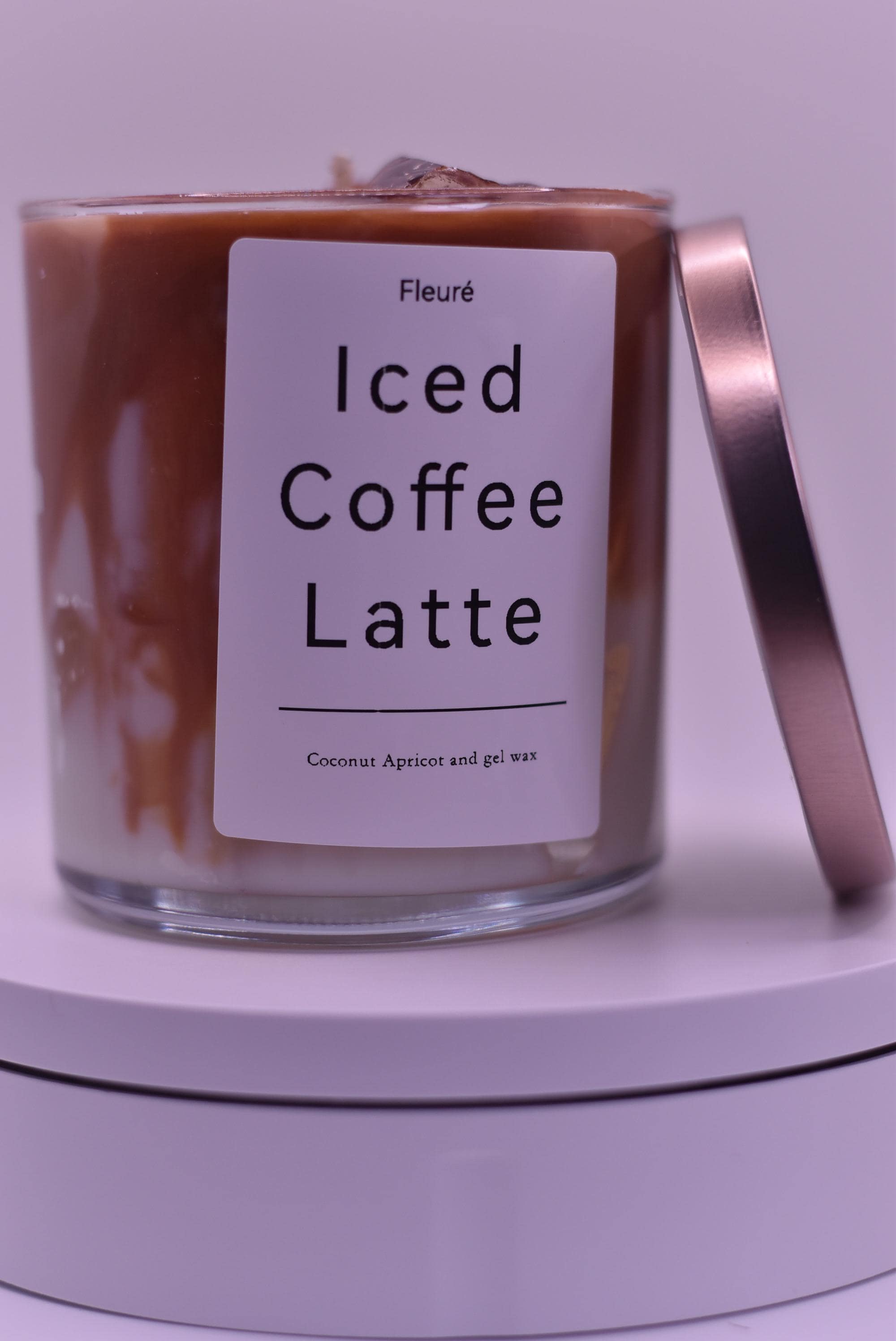 Iced Latte Candle: Realistic Gel Ice Cubes - Coconut Apricot Wax Blend ...