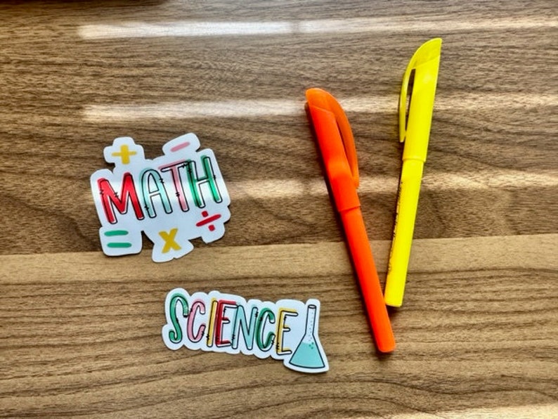 Waterproof School Subject Labels; School Subject Labels; Set of 4 ...