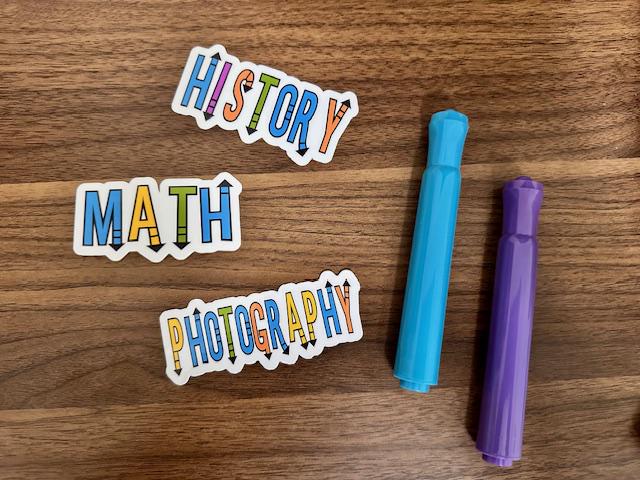 Waterproof School Subject Labels; School Subject Labels; Set of School ...