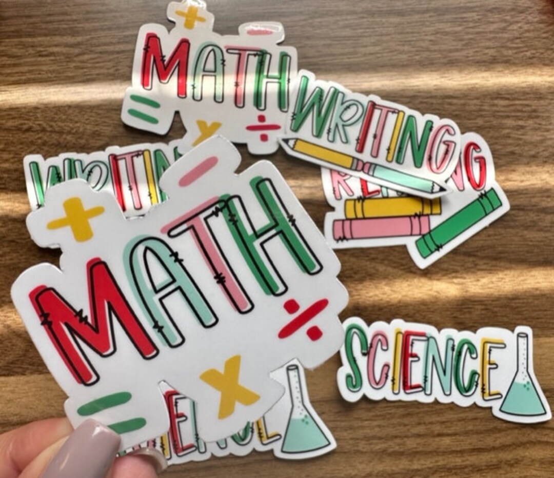 Waterproof School Subject Labels; School Subject Labels; Set of 4 ...