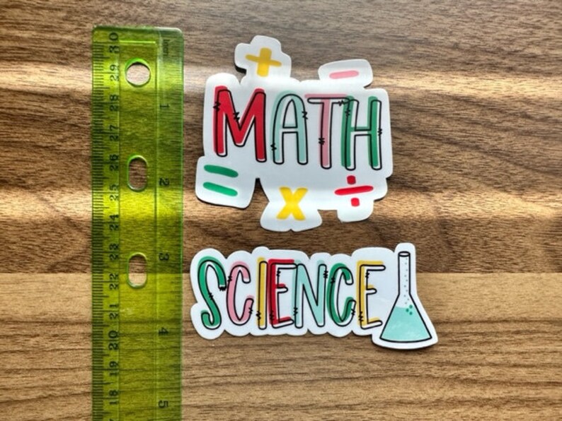 Set of 4 School Subject Labels; Homeschooling Sticker Labels; Folder ...