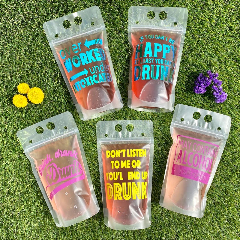 Custom Drink Pouch - Etsy
