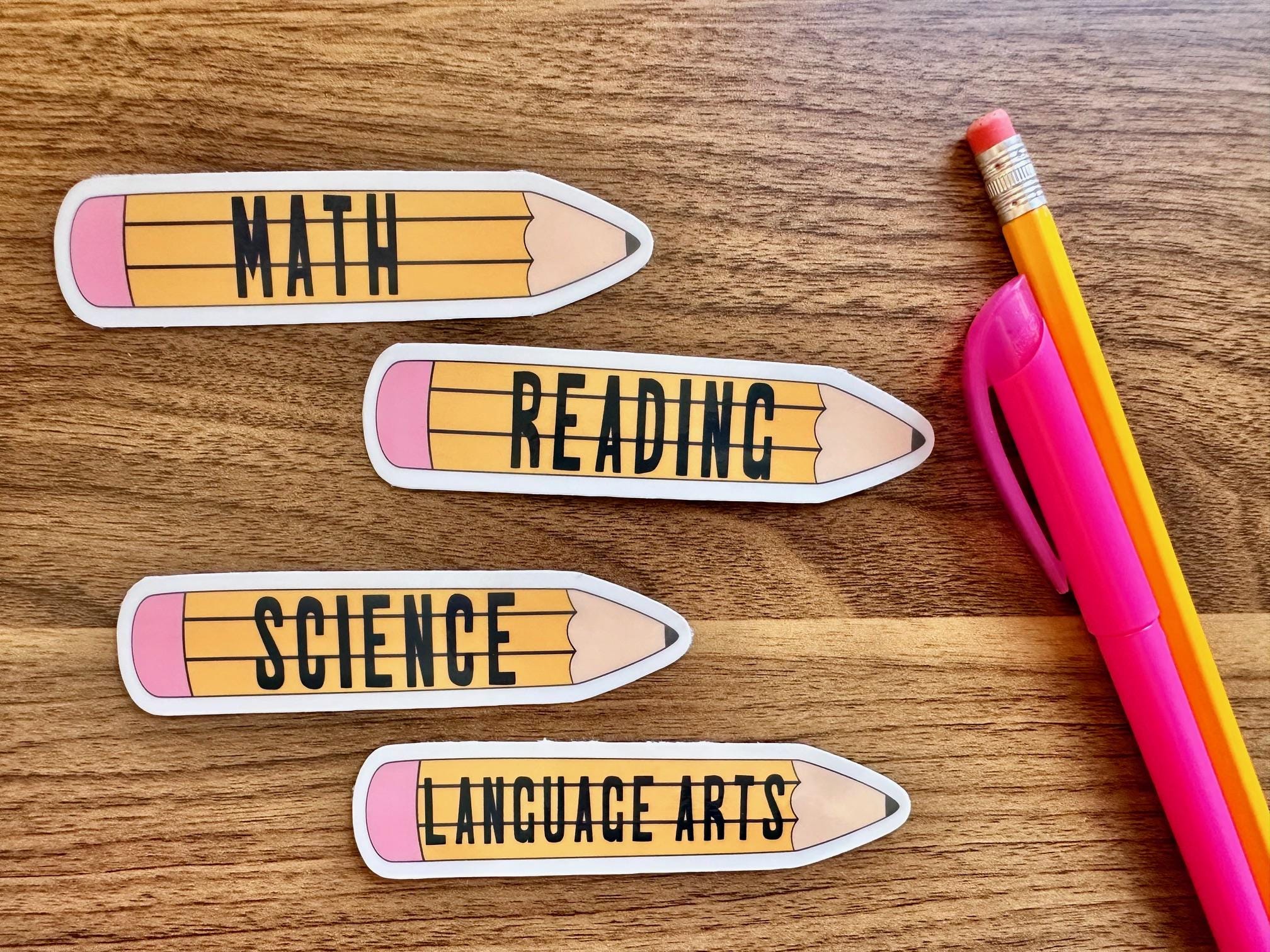 Waterproof School Subject Labels School Subject Labels Set of 8 School ...