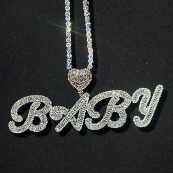 Extra Large Monogram Necklace - Etsy