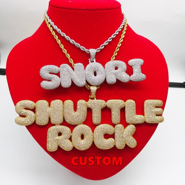 Iced Out Name Necklace - Etsy